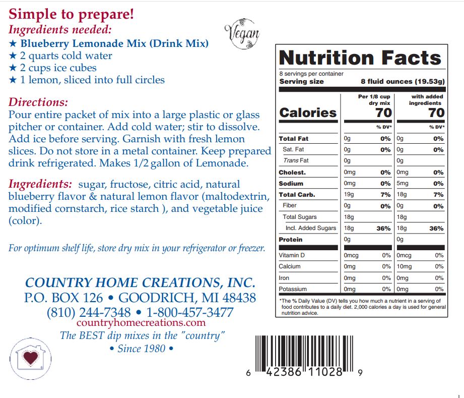 Blueberry Lemonade Mix (Dozen) – CHCDips.com